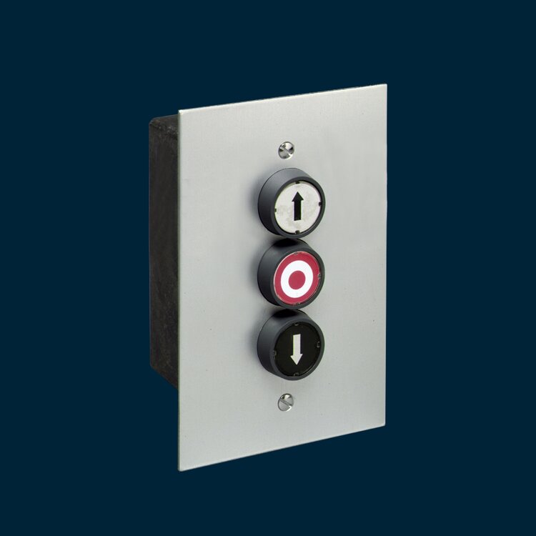 Push button OPEN-STOP-CLOSE, flush mounting